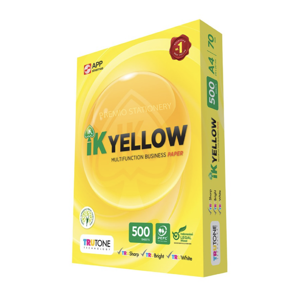 IK Yellow Paper - A4 70GSM (1 ream) – Premio Stationery