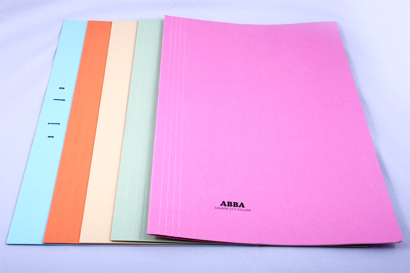 Abba Square Cut Folder/Fastener Folder File (CHECKED) – Premio Stationery