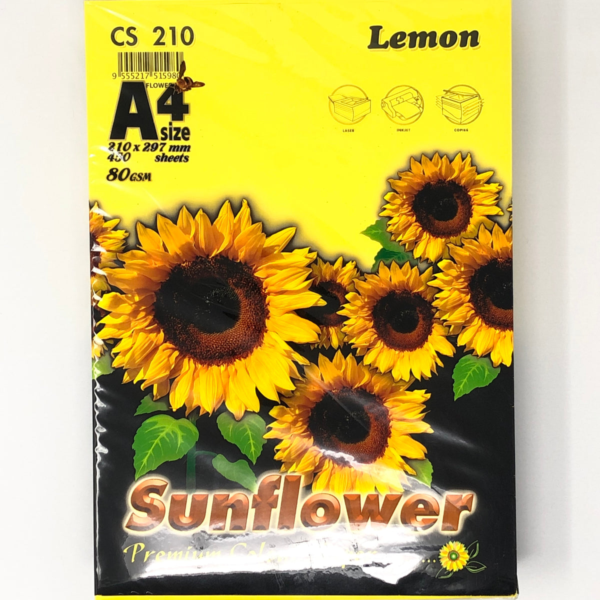 Sunflower A4 Paper 80GSM Lemon -450'S CS210 – Premio Stationery