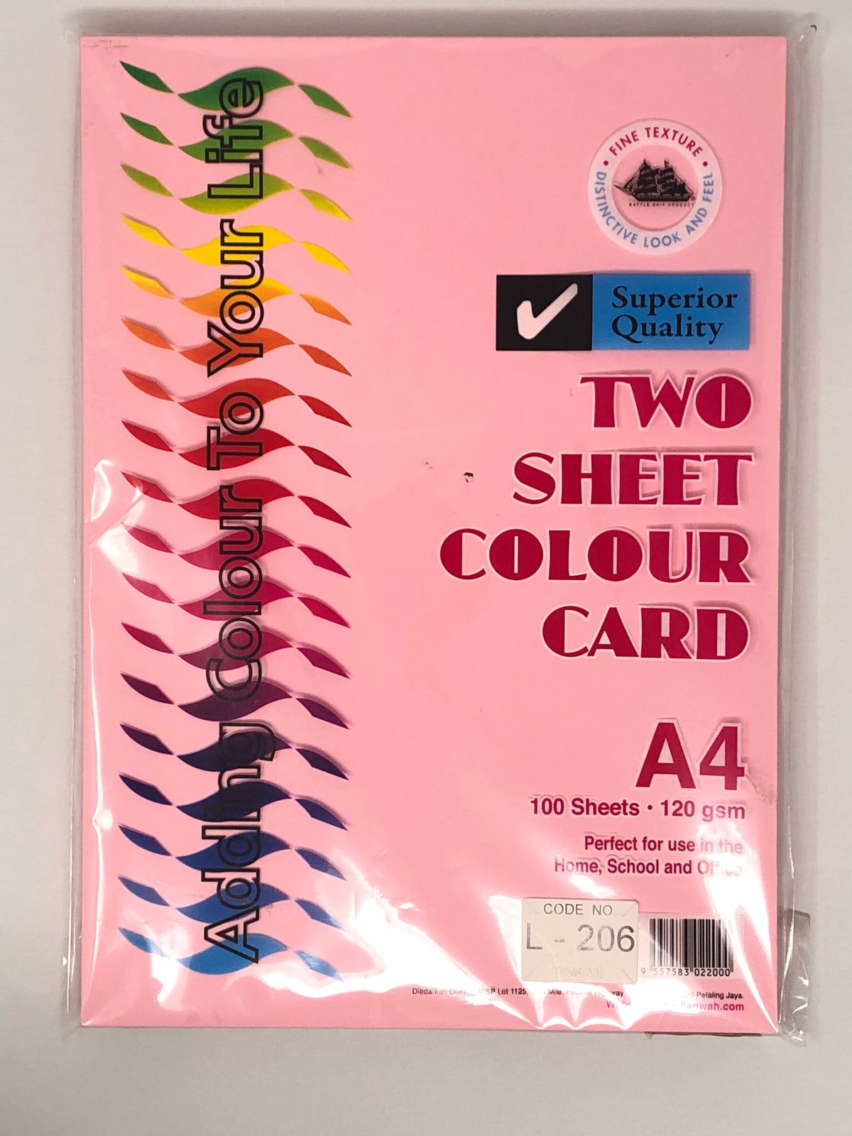 Battleship 2 Sheet Card 120GSM A4 (Light Colour) – Premio Stationery