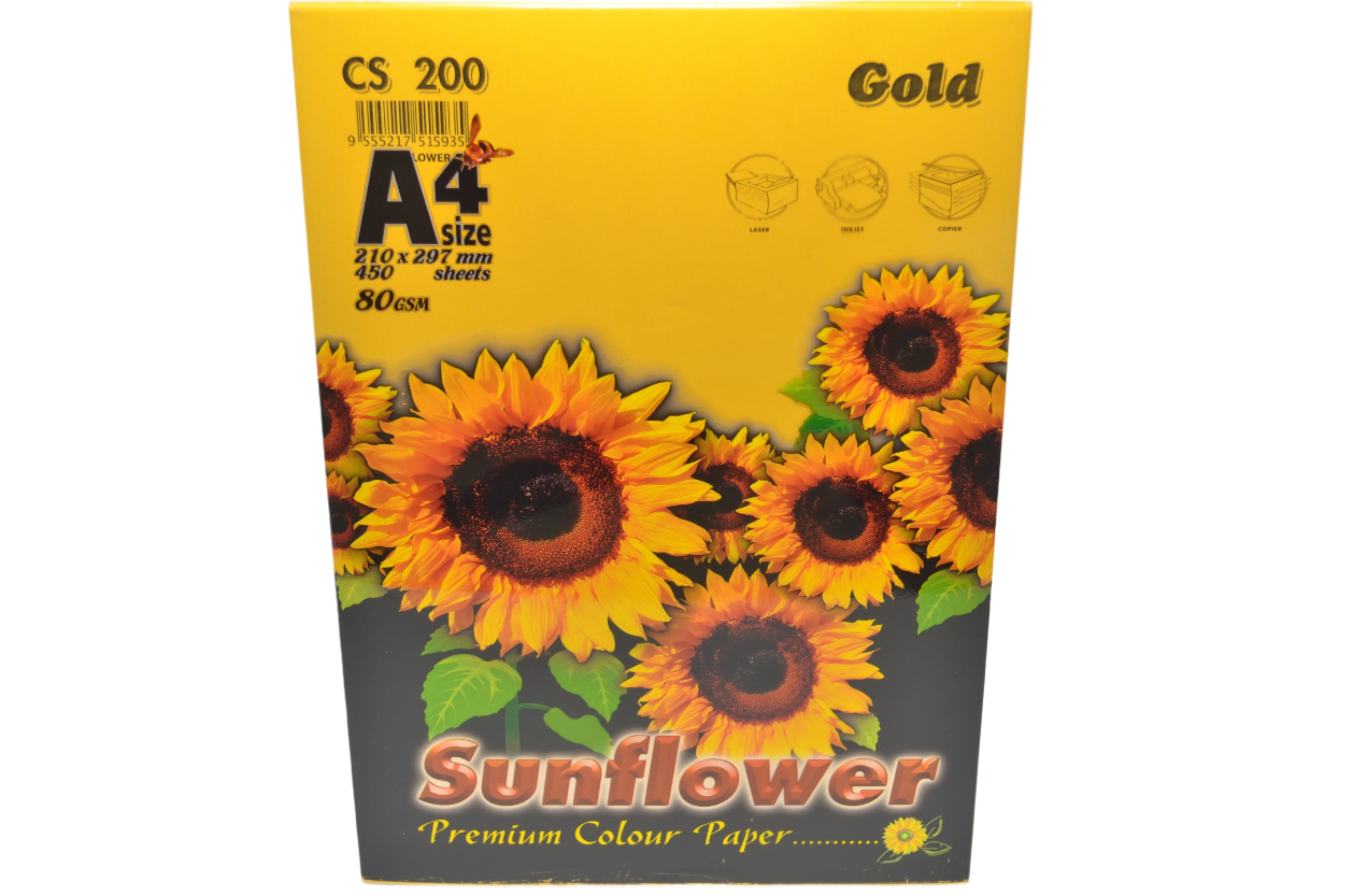 Sunflower A4 Paper 80GSM Gold -450'S CS200 – Premio Stationery
